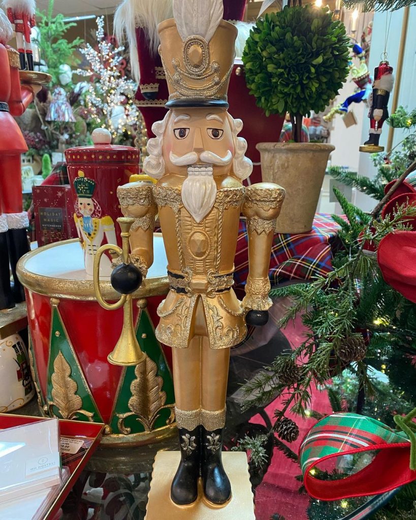 We had to show off our handsome nutcracker, dressed in gold from head ...